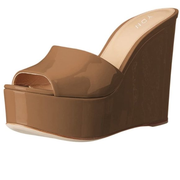 YDN | Shoes | Ydn High Heels Platform Mules Peep Toe Clogs Slip | Poshmark